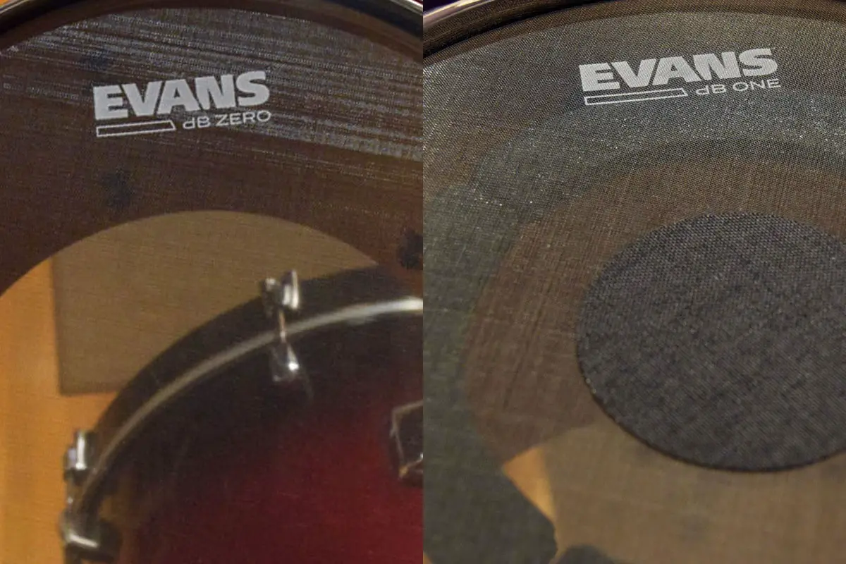 Evans dB One vs. dB Zero Low Volume Drum Heads